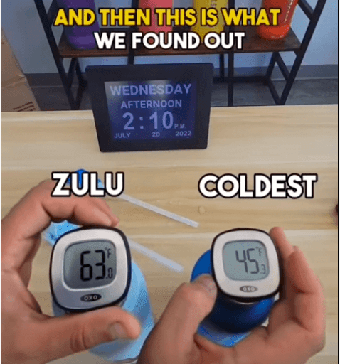 The 18 degrees difference – Coldest